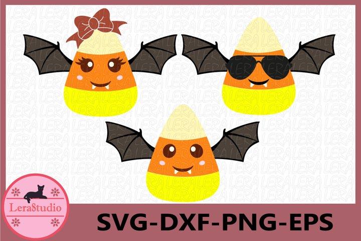 Candy Corn Bat SVG - So Fontsy