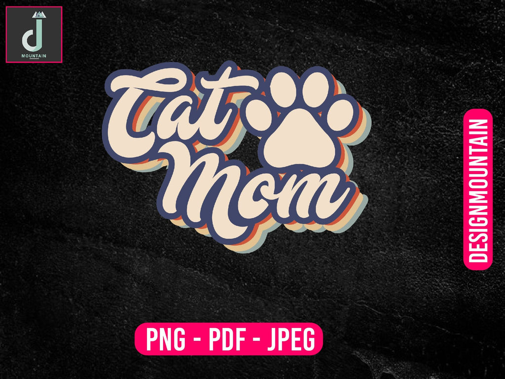 Cat mom PNG Sublimation Design, Mom Bundle PNG, Mother's Day png - So ...