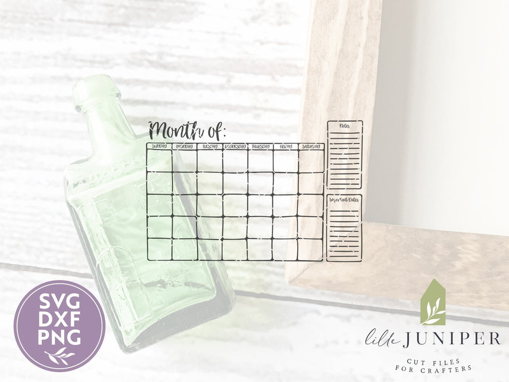 Chalkboard Calendar SVG | Farmhouse Sign Design - So Fontsy