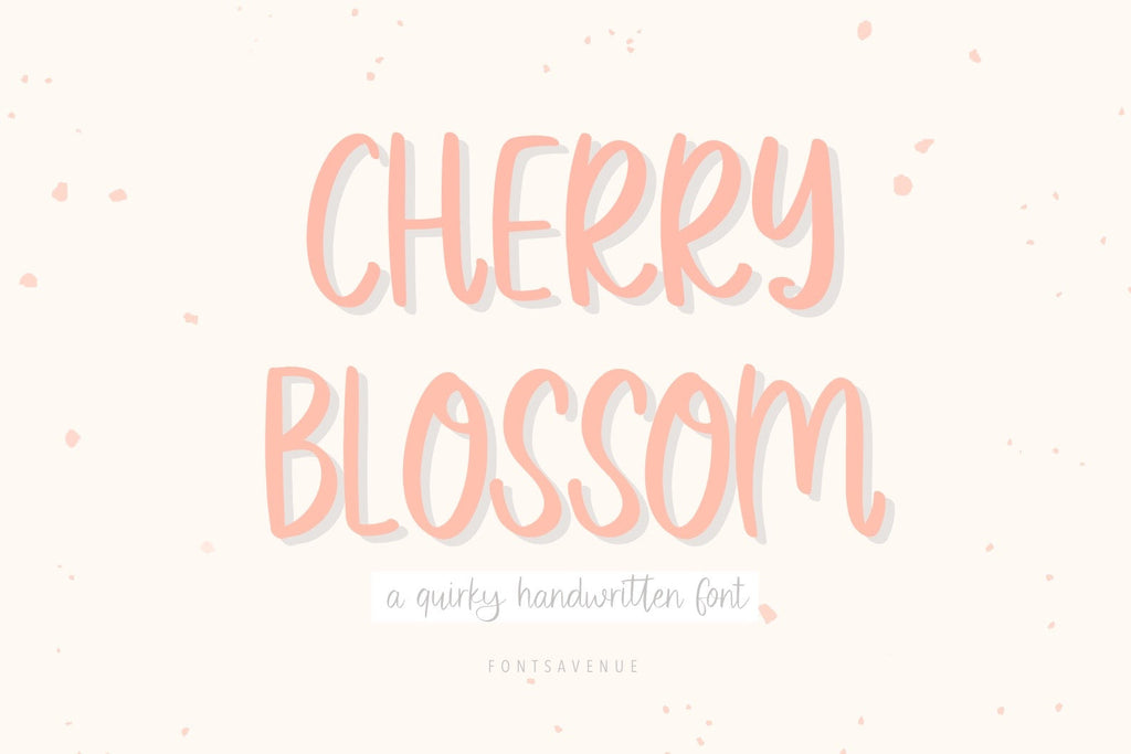 Cherry Blossom | Curly Handwritten Font - So Fontsy
