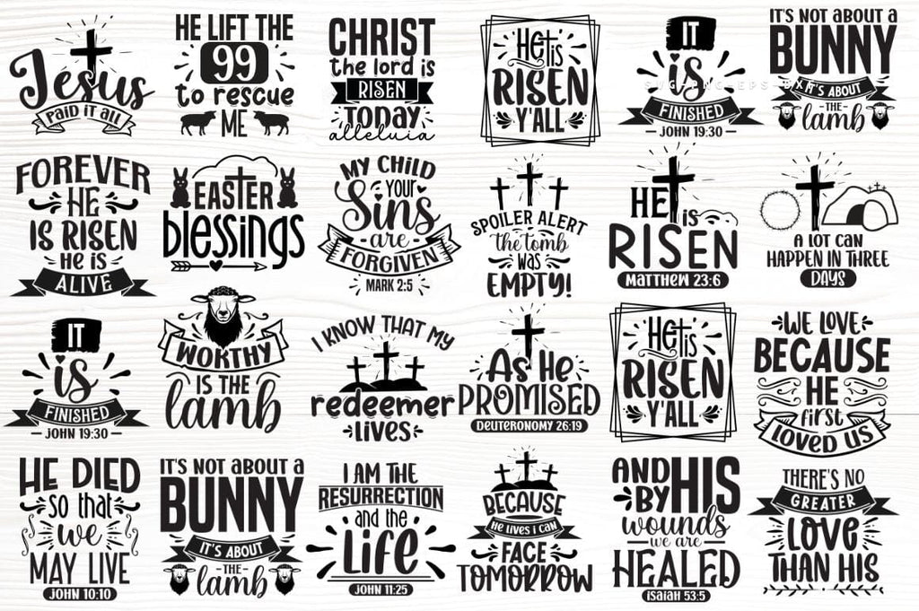 Christian Easter SVG Bundle, Christian Easter SVG - So Fontsy