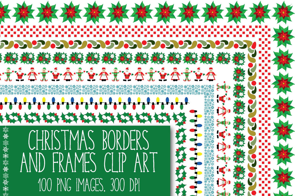 Christmas Borders and Frames Clip Art - So Fontsy