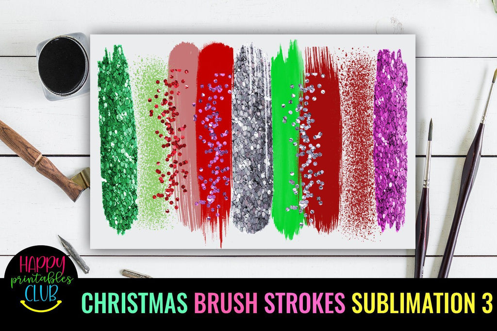 Christmas Brush Strokes Sublimation-Brush Strokes Background - So Fontsy