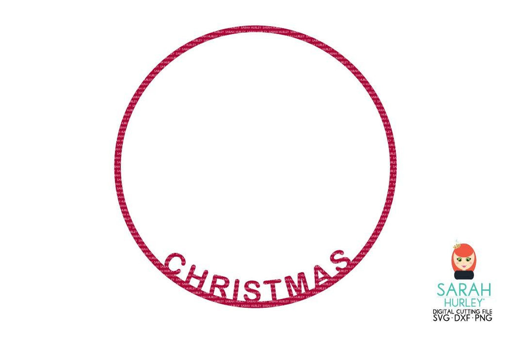 Christmas Circle Frame - So Fontsy