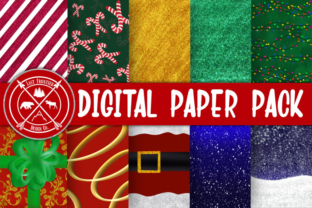 Christmas Digital Paper Pack - So Fontsy