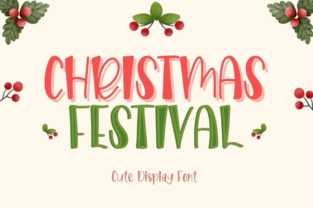 Christmas Festival Font - So Fontsy