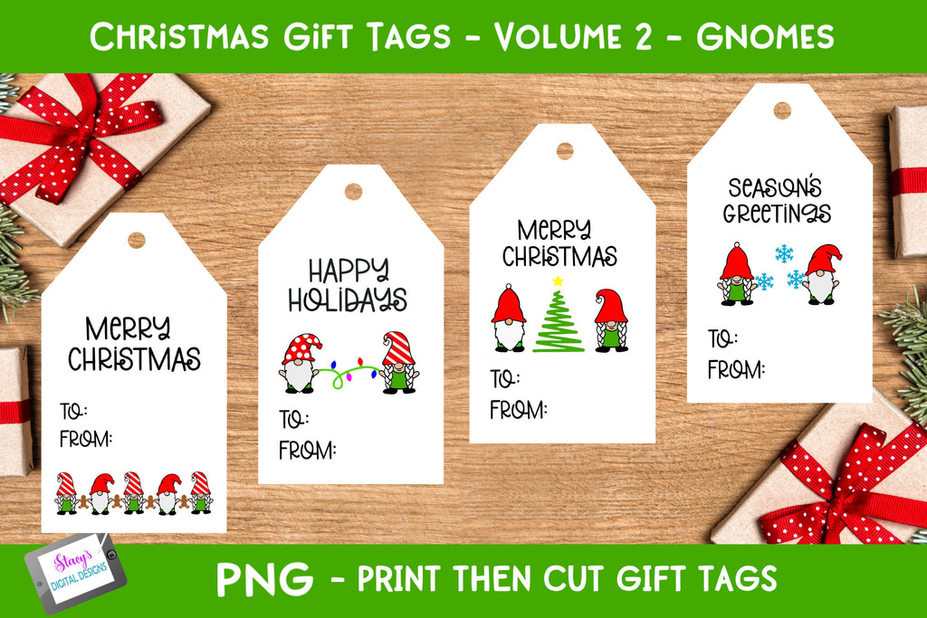 Christmas Gift Tag bundle | 16 Christmas Gift Tags - So Fontsy