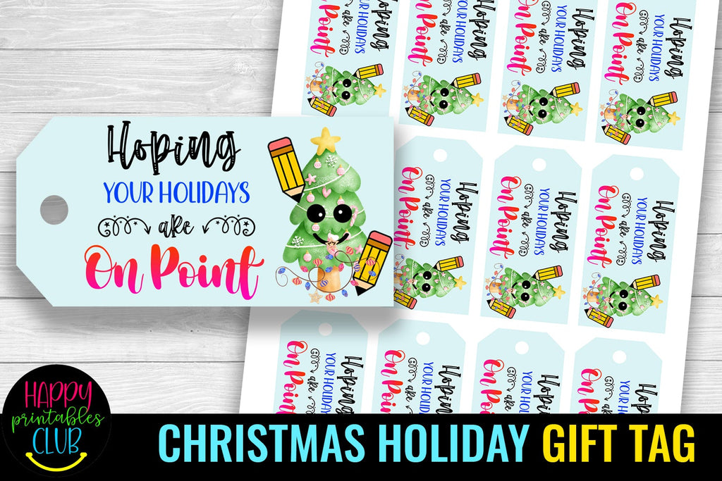 Christmas Gift Tags for Students- Hoping Your Holidays - So Fontsy