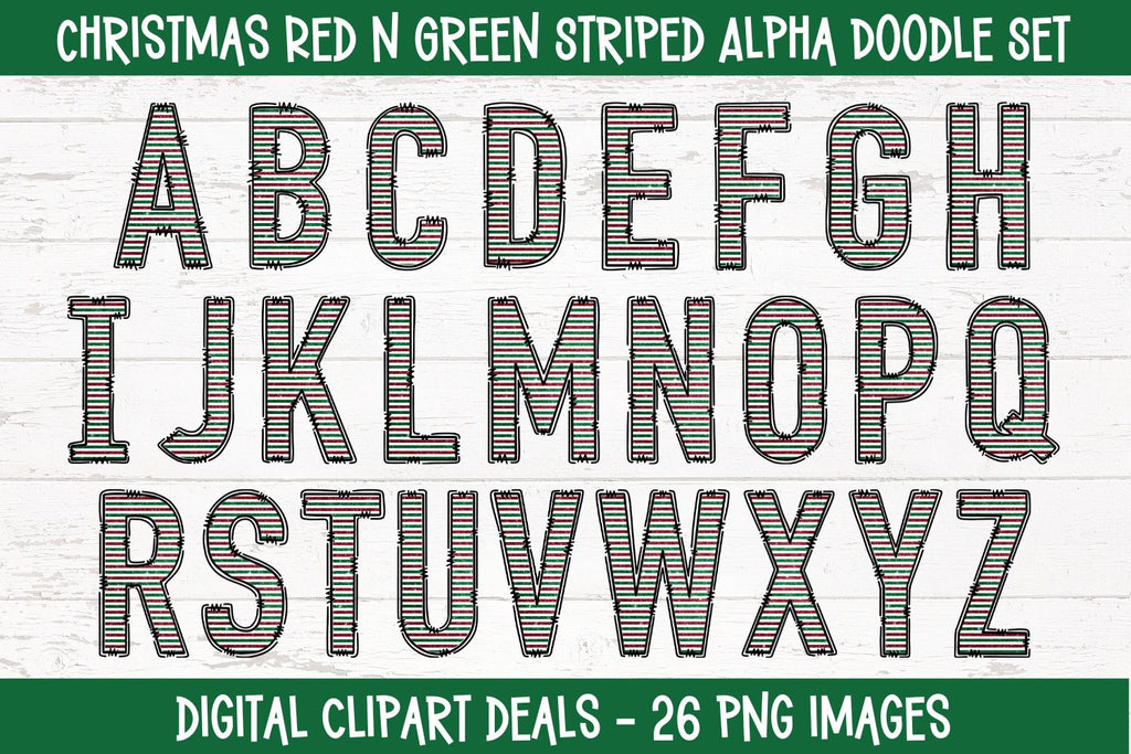 Christmas Glitter Alpha Doodle BIG Bundle - 5 Christmas Doodle Alphabet ...