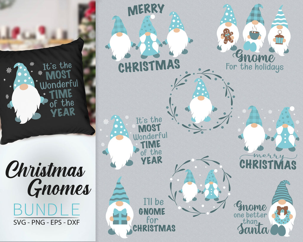 Christmas Gnomes Bundle Svg, Winter Gnome Svg, Holidays Gnomes Bundle ...