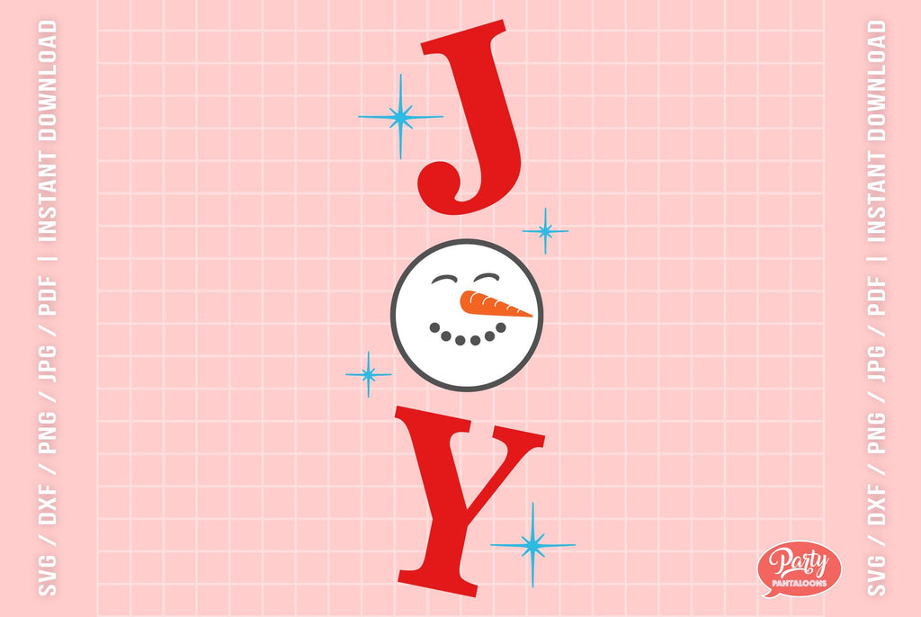 CHRISTMAS JOY SNOWMAN SPARKLES SVG | Christmas Svg - So Fontsy