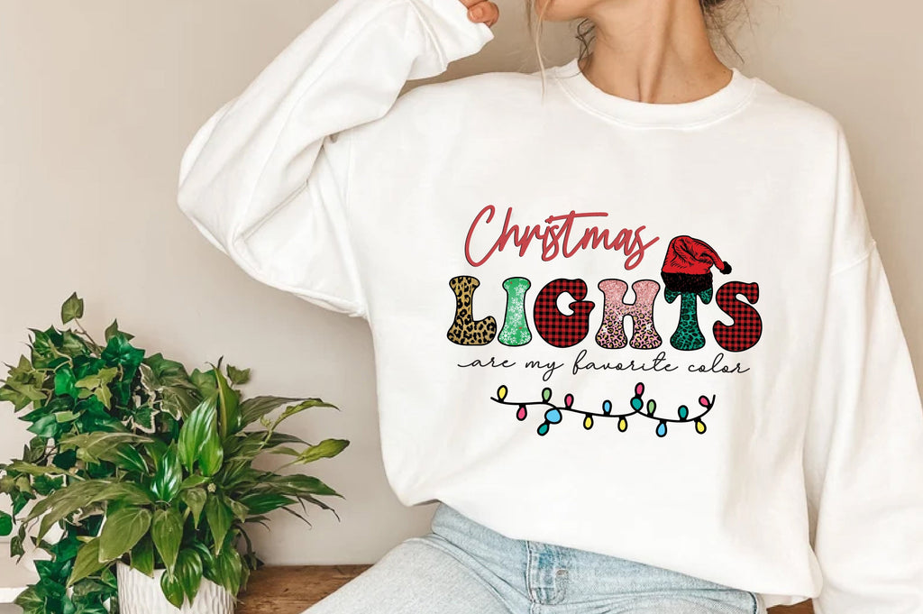 Christmas Lights Are My Favorite Color Sublimation - So Fontsy
