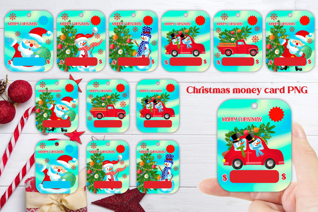 Christmas money card bundle | Money card holder printable - So Fontsy