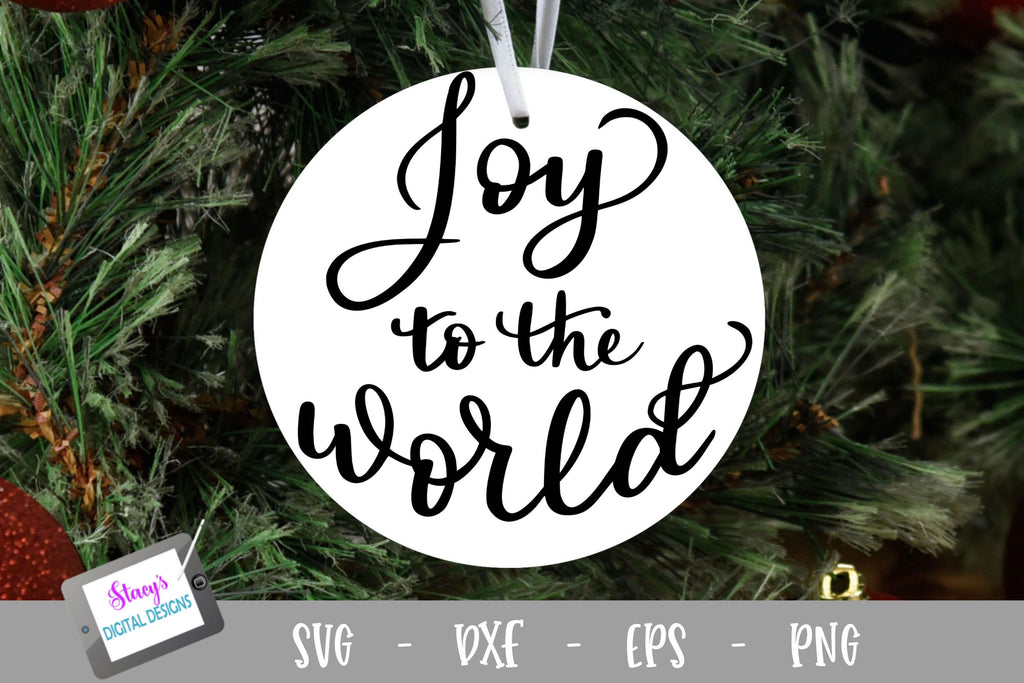 Christmas Ornament SVG - Joy to the World SVG - So Fontsy