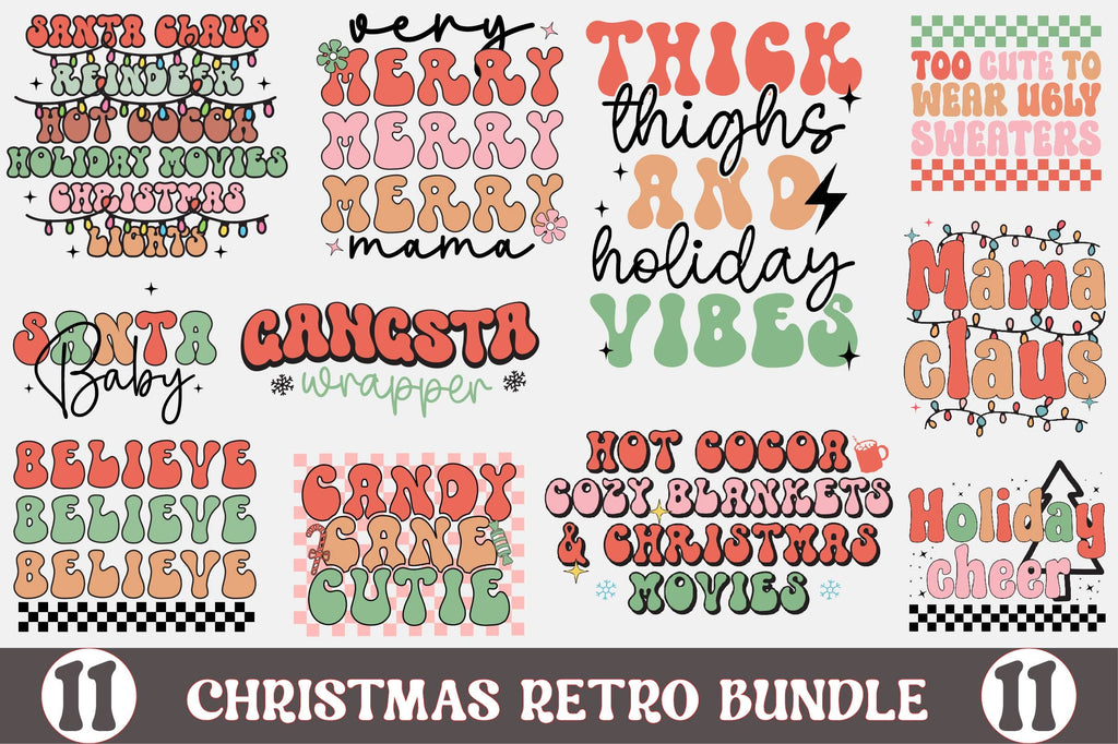 Christmas Retro Bundle - So Fontsy