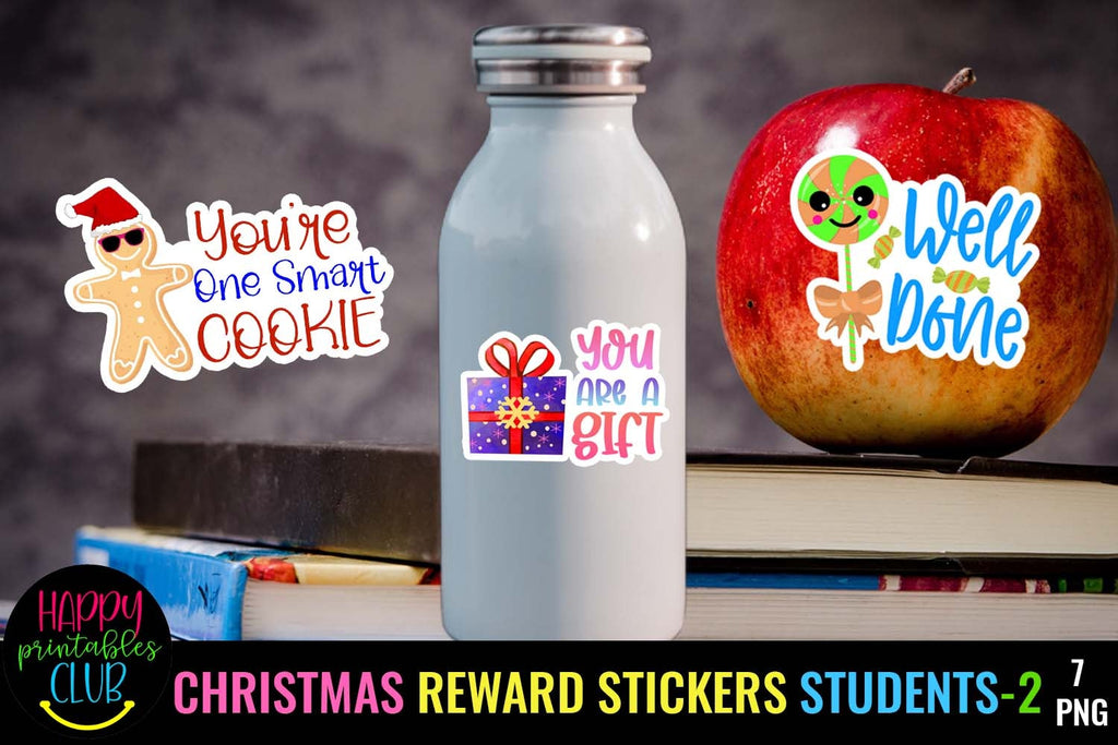 Christmas Reward Stickers for Students 2- Reward Stickers PNG - So Fontsy