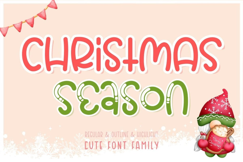 Christmas Season - Handwritten Font Trio - So Fontsy