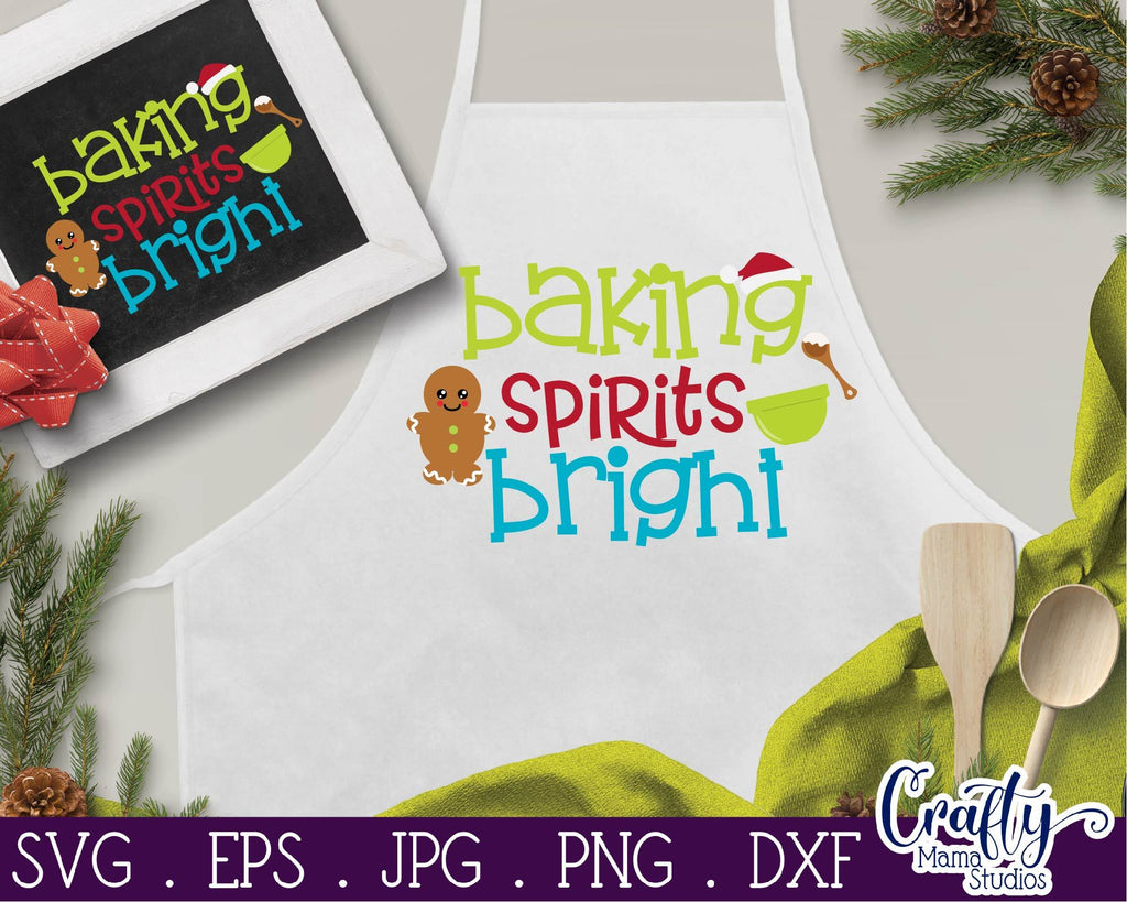 Christmas Svg - Baking Spirits Bright - Christmas Cookies Svg - So Fontsy