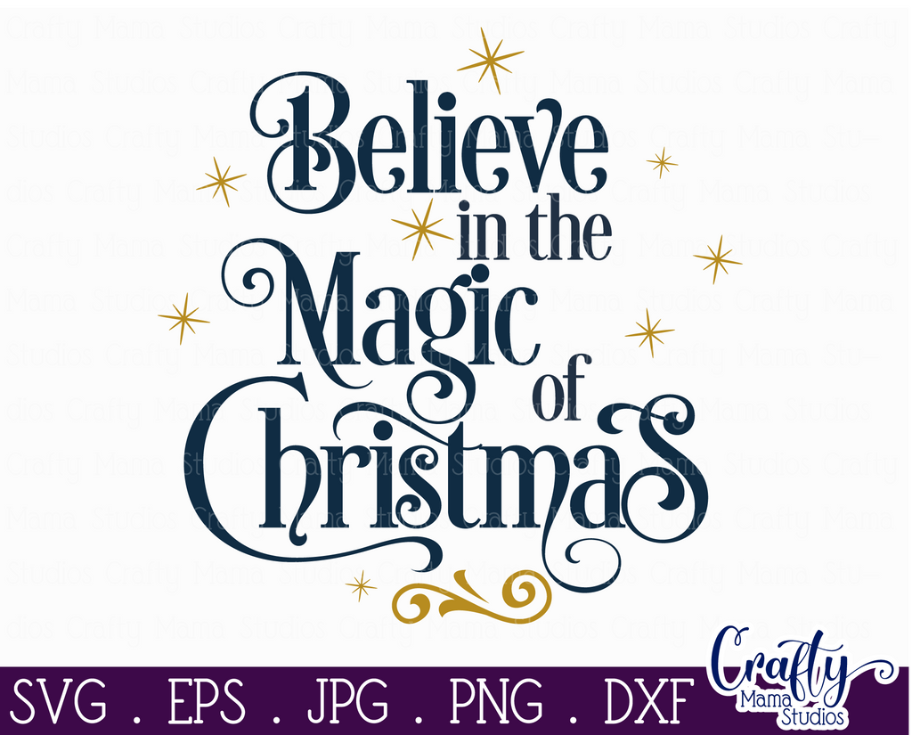 Christmas Svg, Christmas Round Sign, Believe In The Magic of Christmas ...