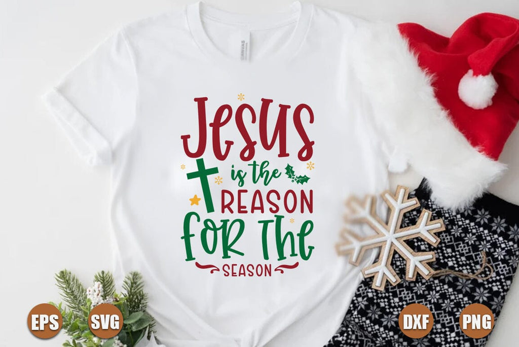Christmas SVG Design, Jesus is the reason for the season - So Fontsy