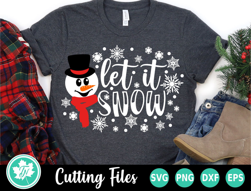Christmas SVG | Let it Snow Snowman - So Fontsy