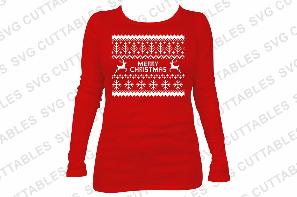 Christmas SVG - Merry Christmas Sweater - So Fontsy