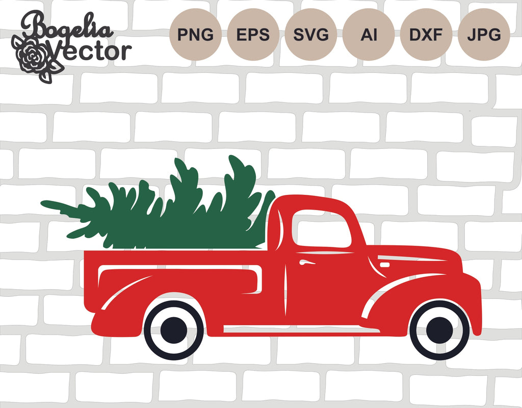 Christmas Truck Svg, Christmas Cut file, Christmas Trees, Merry ...