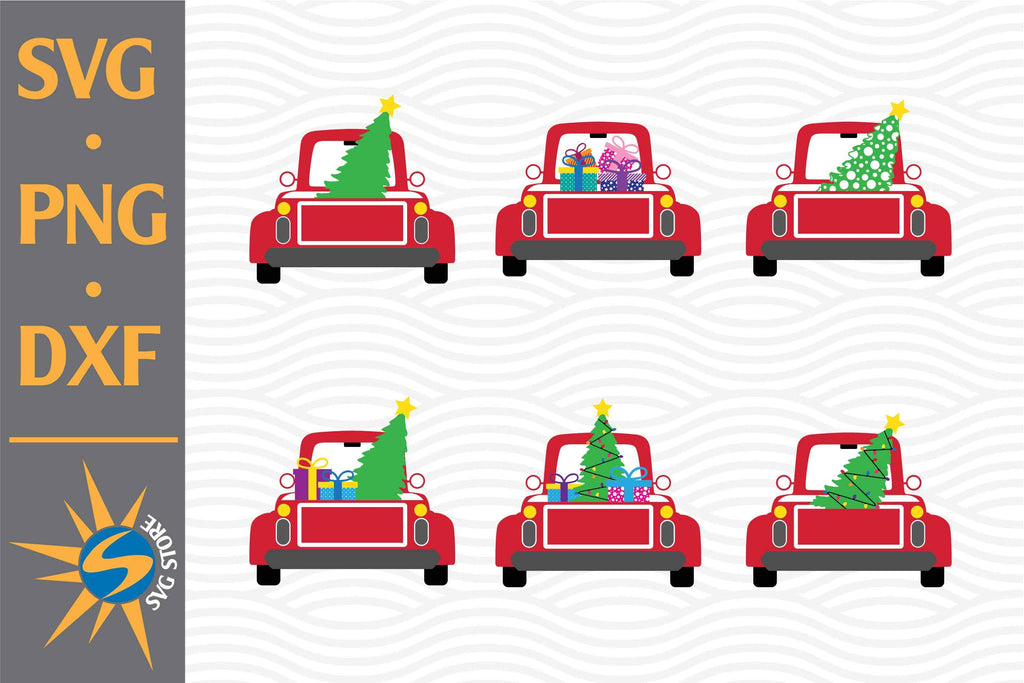 Christmas Truck SVG, PNG, DXF Digital Files Include - So Fontsy
