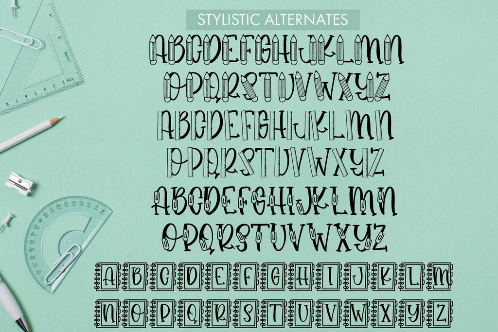 Classroom A Fun School Font With 6 Designs - So Fontsy