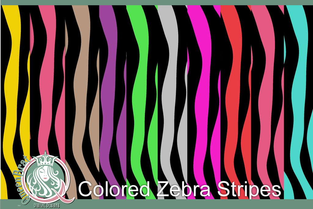 Colored Zebra Stripes - So Fontsy