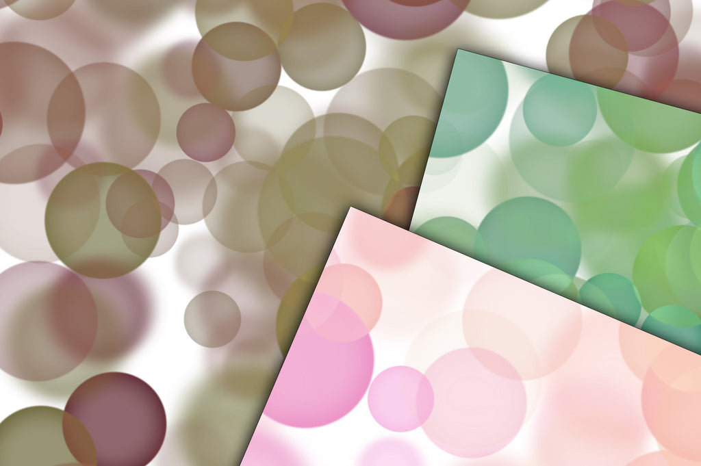 Colorful Bokeh Digital Papers - So Fontsy