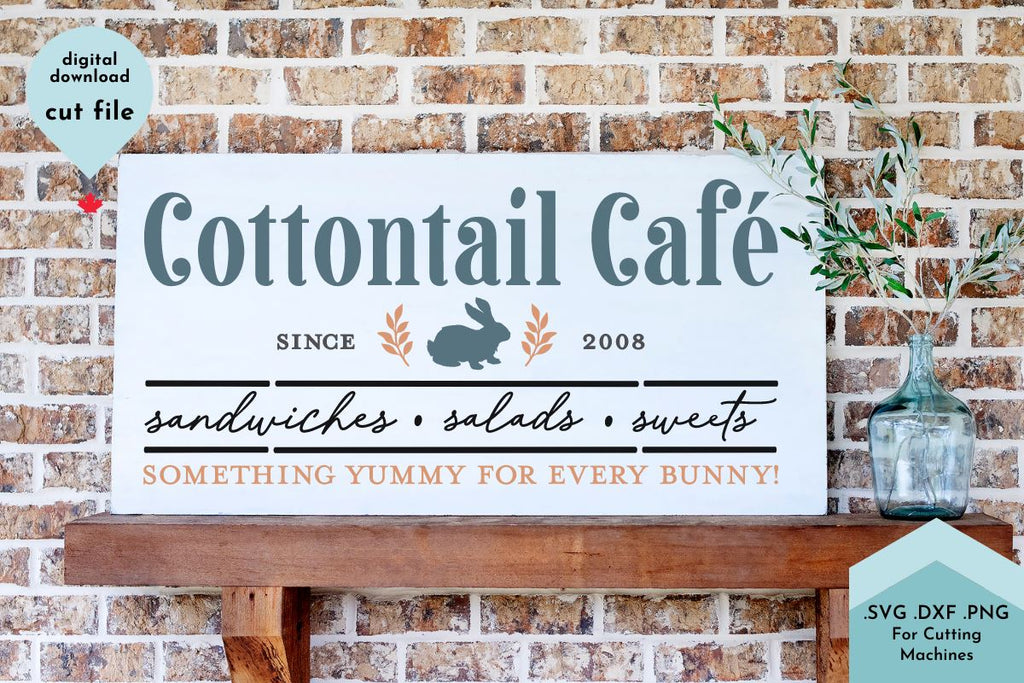 Cottontail Cafe Easter Decor - So Fontsy