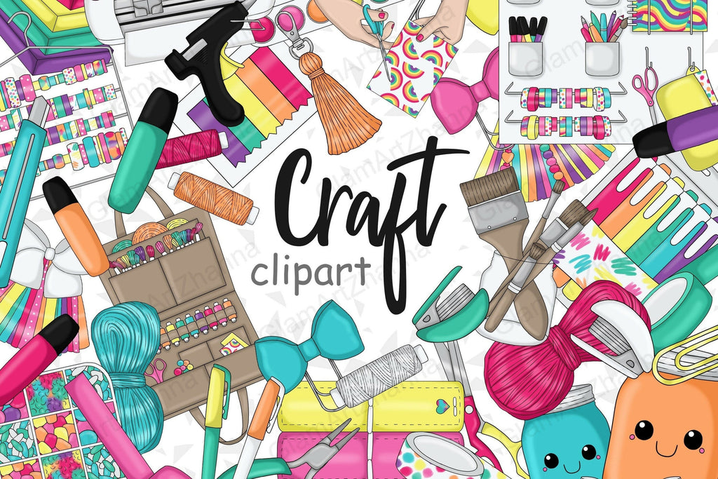 Craft Clipart Bundle | Scrapbook Tool Clipart - So Fontsy