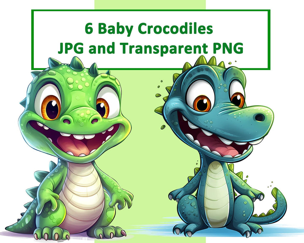 Cute Baby Crocodile Alligator Sublimation JPG PNG - So Fontsy