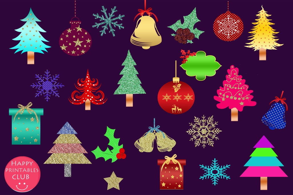Cute Christmas Clipart- Cute Holiday Graphics Clipart - So Fontsy