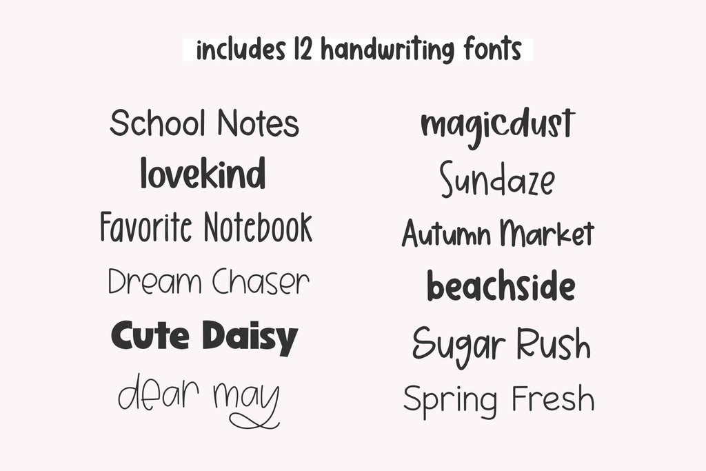 Cute Handwriting Font Bundle So Fontsy Cute Handwriting Font Bundle So Fontsy