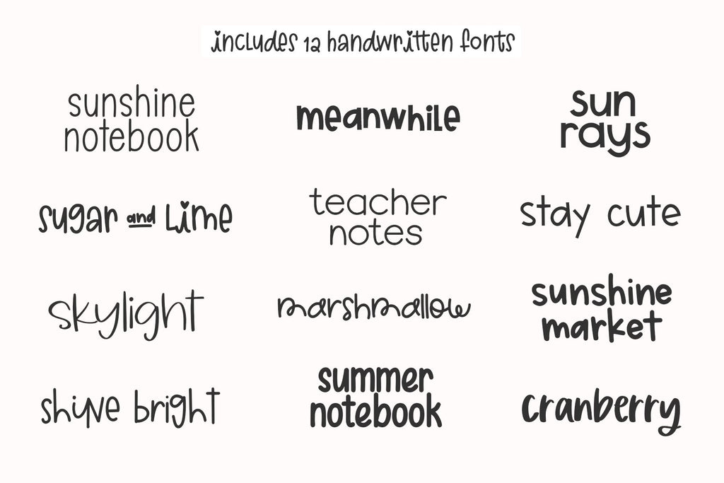 Cute Handwriting Font Bundle | Part 2 - So Fontsy