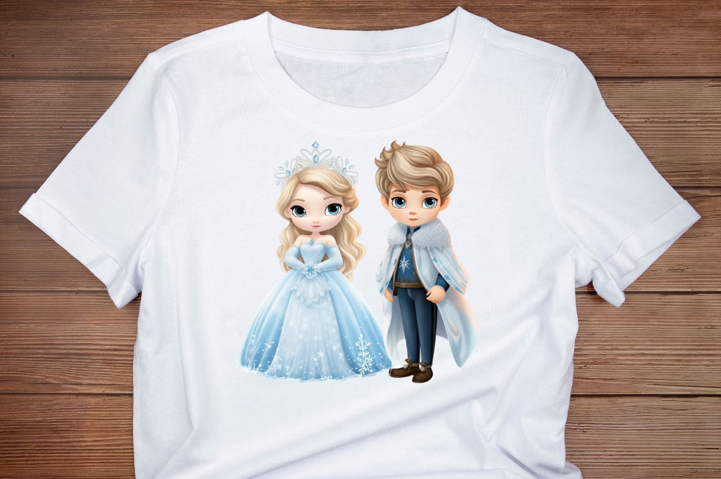 Cute Snow Princess and Prince Clipart Bundle - So Fontsy