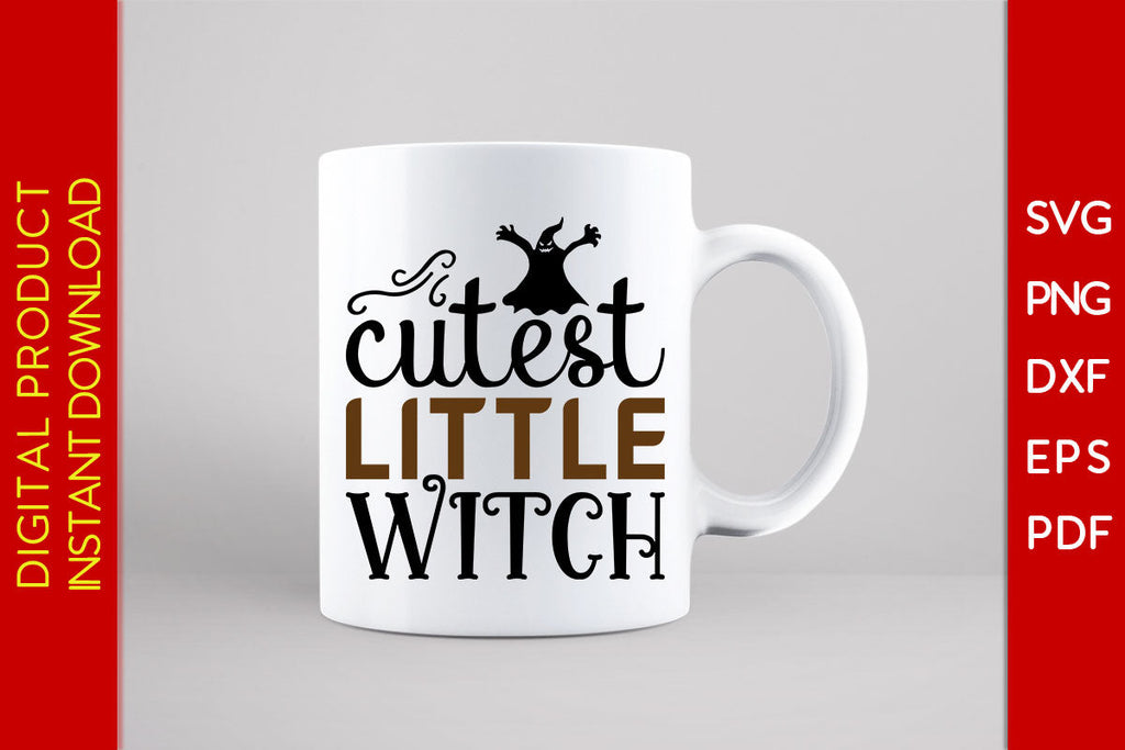 Cutest Little Witch Halloween SVG PNG PDF Cut File - So Fontsy
