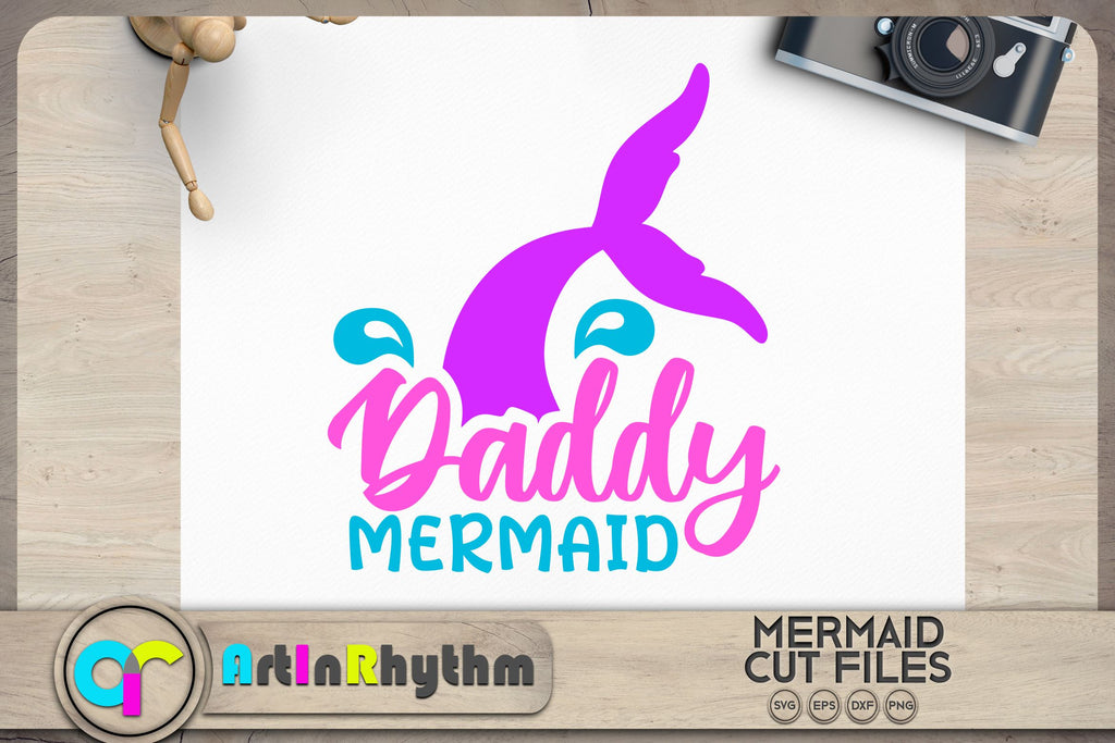 Daddy mermaid SVG / Family mermaid SVG - So Fontsy