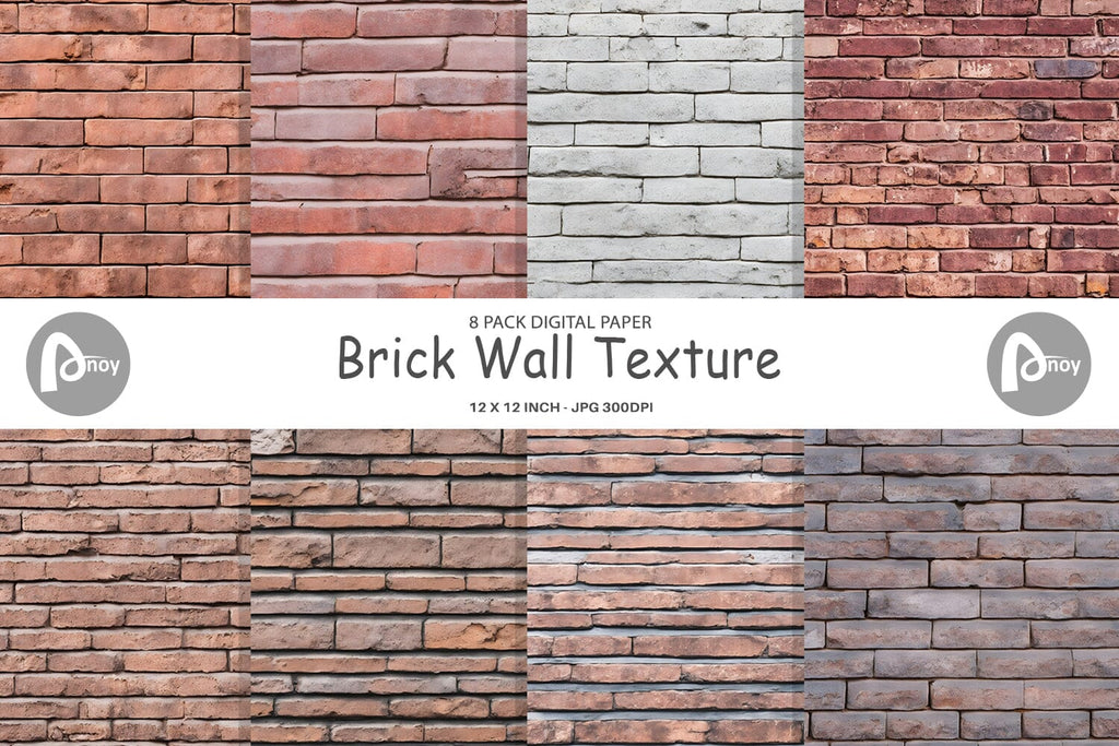 Digital Paper Brick Wall Texture - So Fontsy