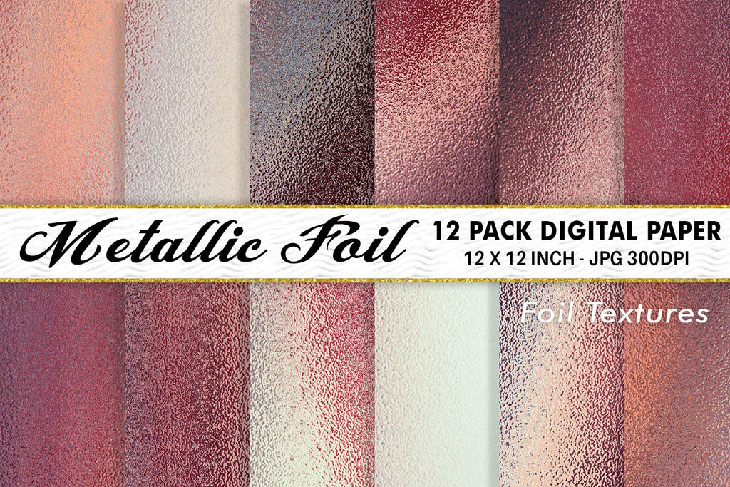 Digital Paper Metallic foil texture background - So Fontsy
