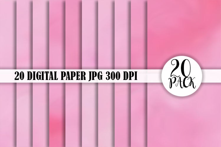 Digital Paper gradient pink color background - So Fontsy