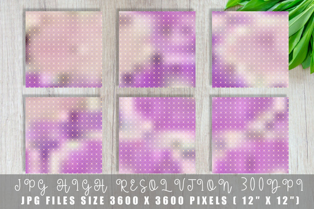 Digital paper Grid pattern and purple gradient background - So Fontsy