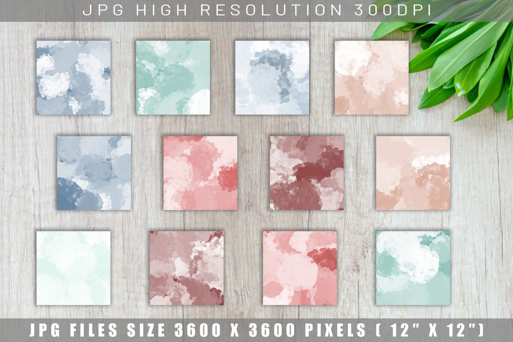 Digital Paper Watercolor background - So Fontsy