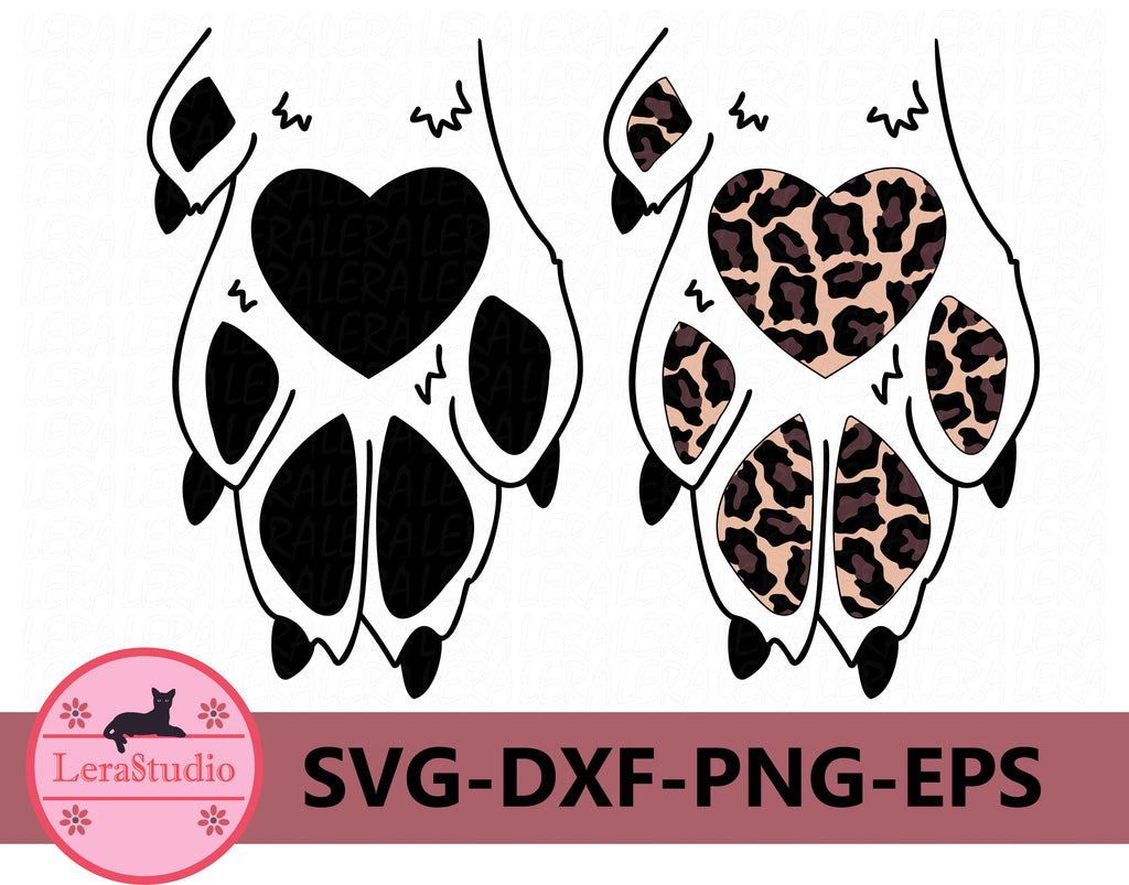 Dog Paw Leopard Svg - So Fontsy