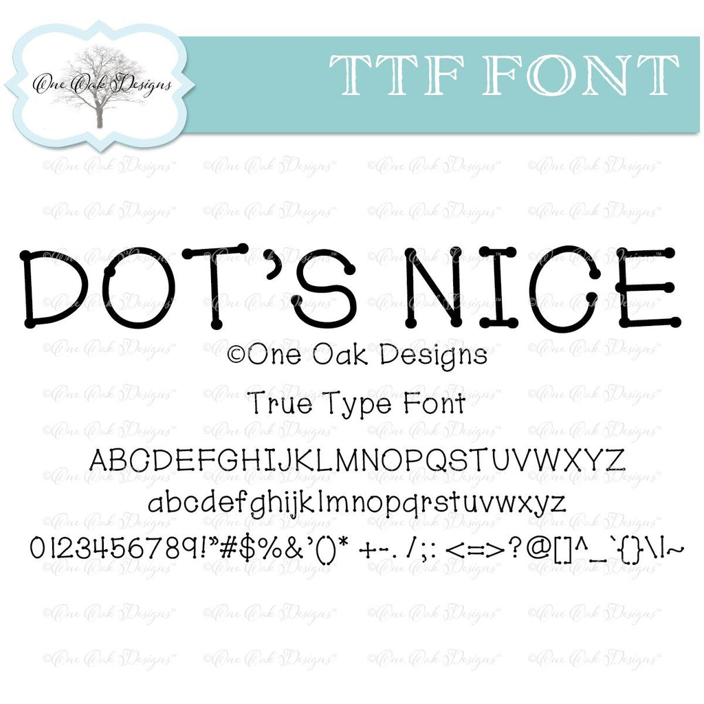 Dot's Nice - A Dotty Handwritten Font - So Fontsy