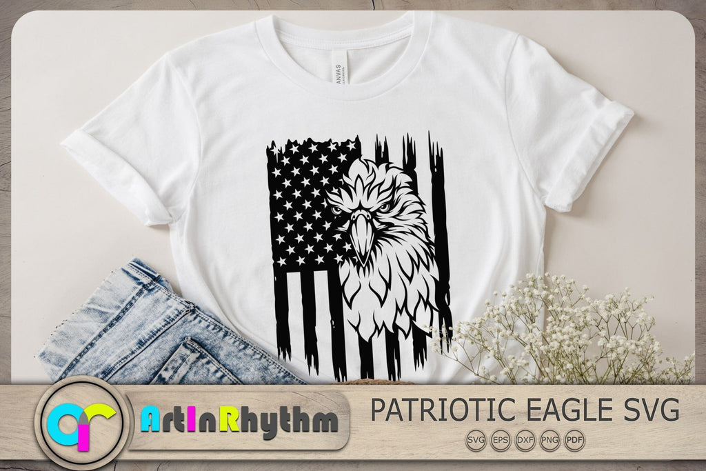 Eagle with American Flag Svg, 4th of July Svg, Eagle Head Svg ...
