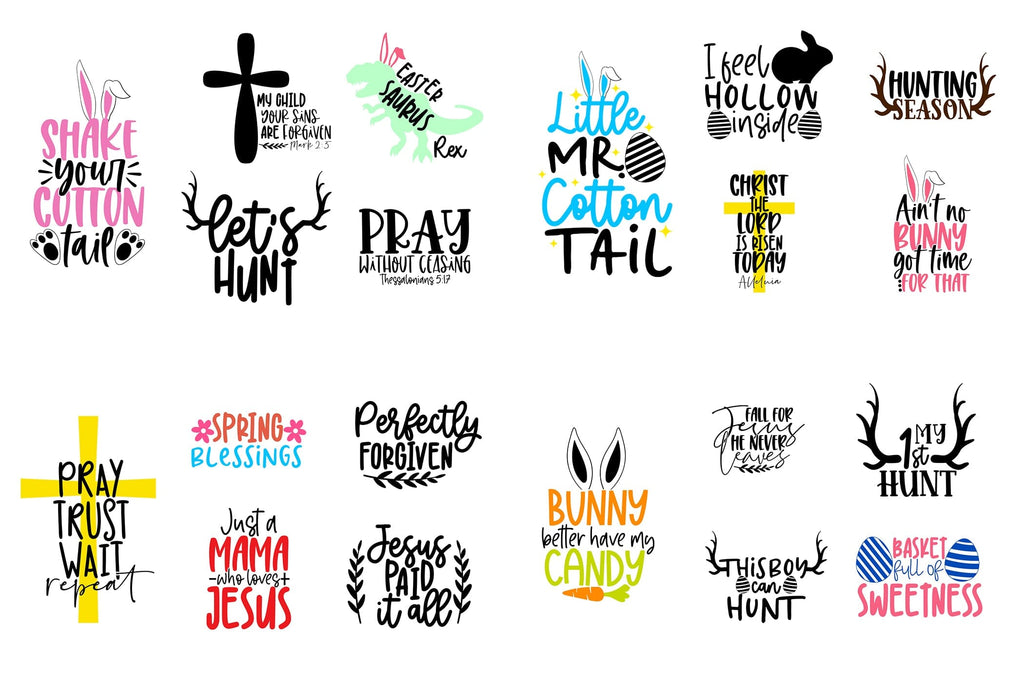 Easter and Spring season quote SVG Design bundle - So Fontsy