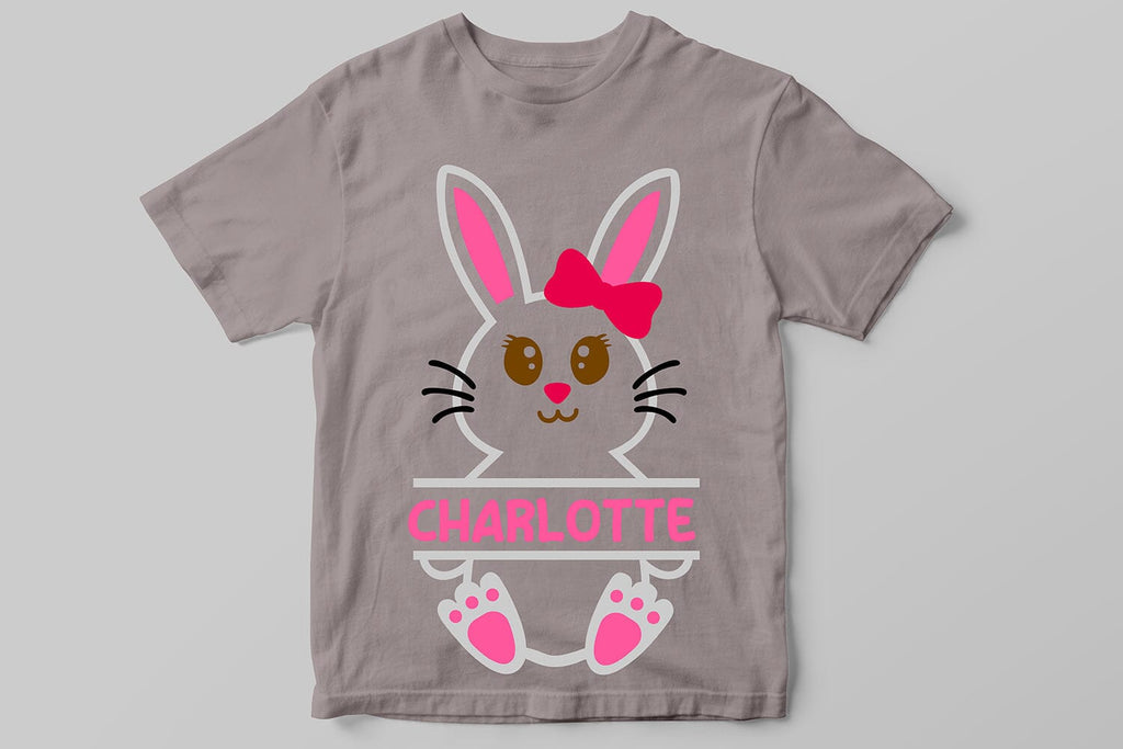 Easter Bunny Monogram| Easter Split Monogram SVG Cutting Files. - So Fontsy